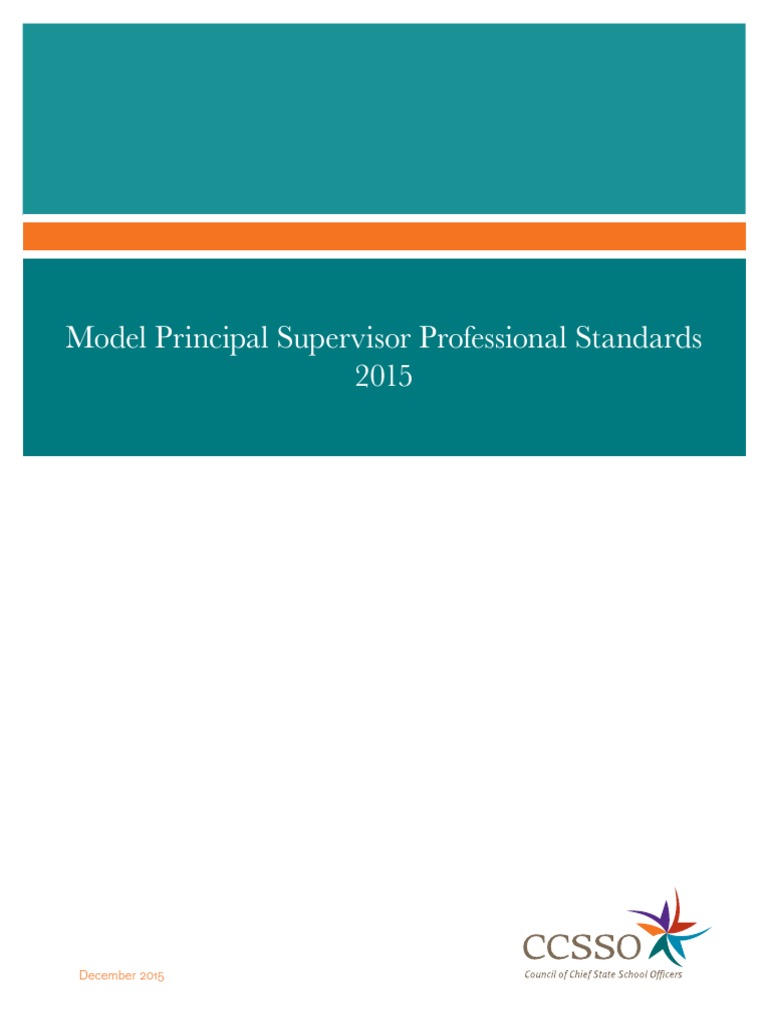Model Principal Supervisor Standards 2015 | PDF | Leadership | Teachers