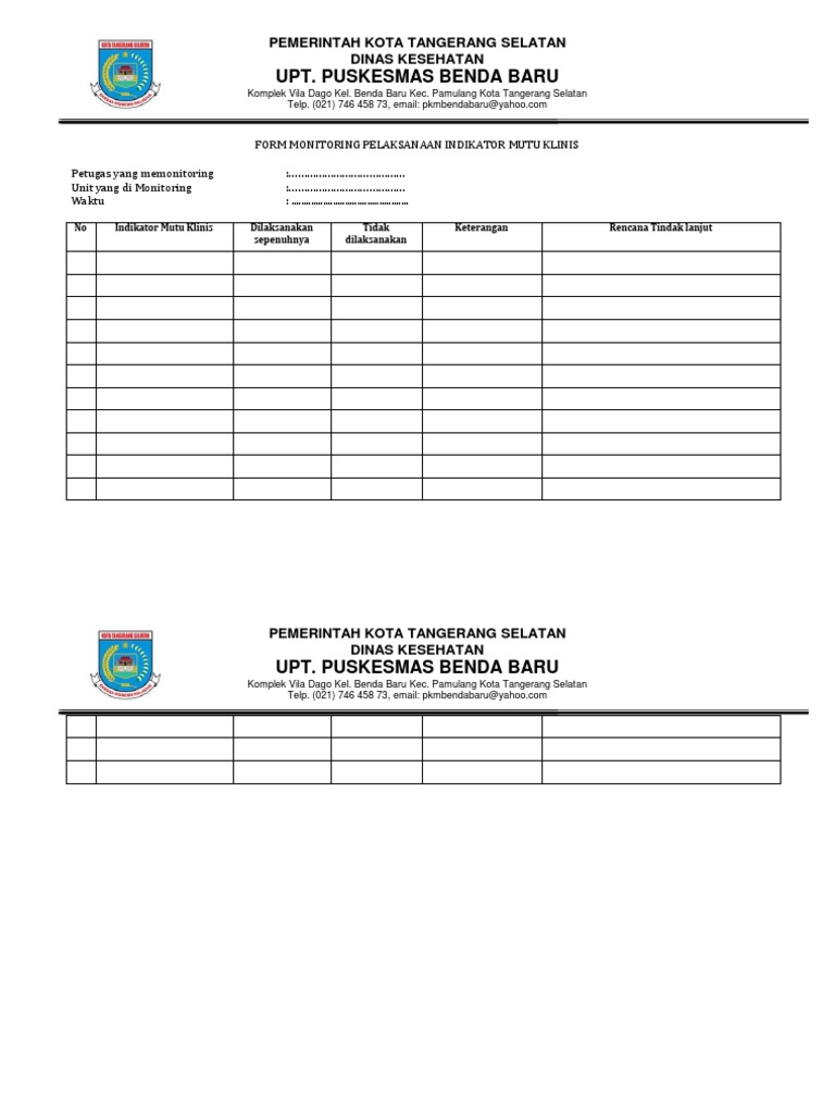 Contoh Form Monitoring Pelaksanaan Uraian Tugas Mei | PDF