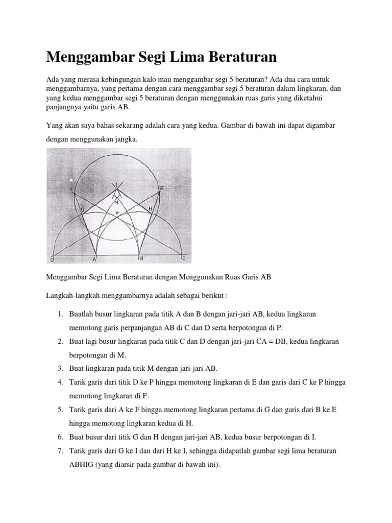 Menggambar Segi Lima Dan Segi Eman | PDF
