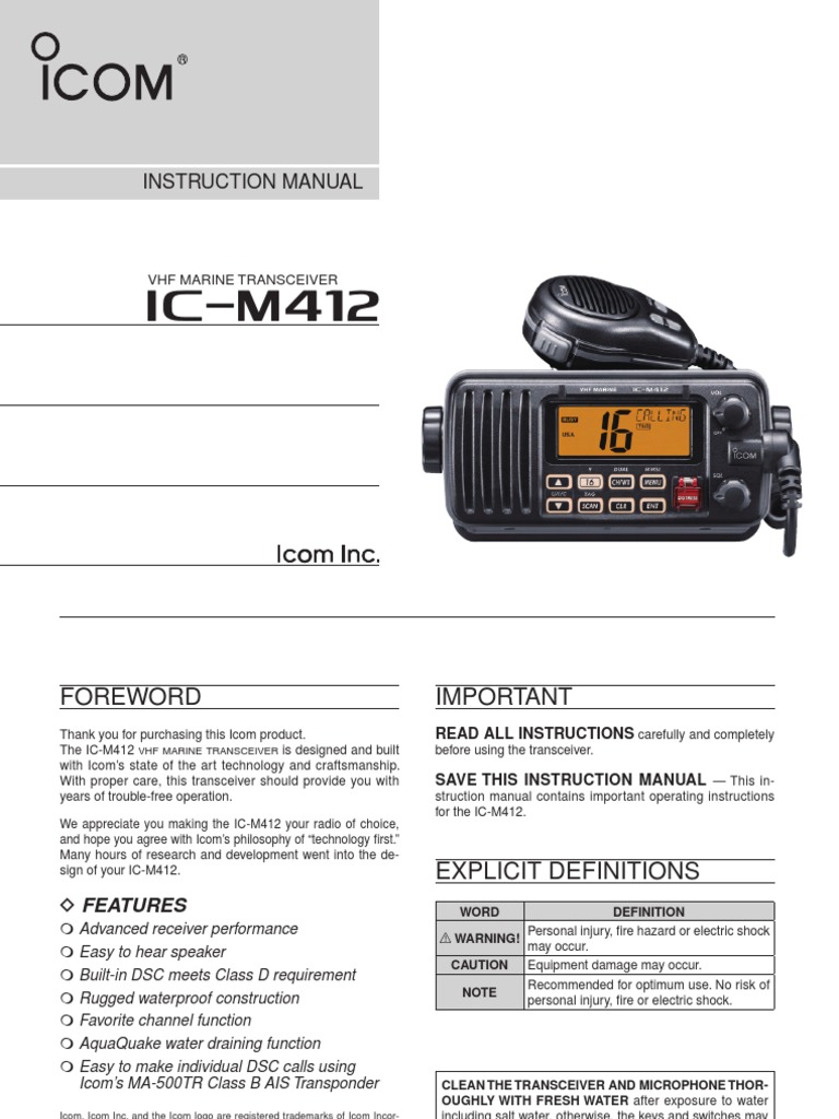 M412 Instructionmanual | PDF | Radio | Electromagnetic Interference