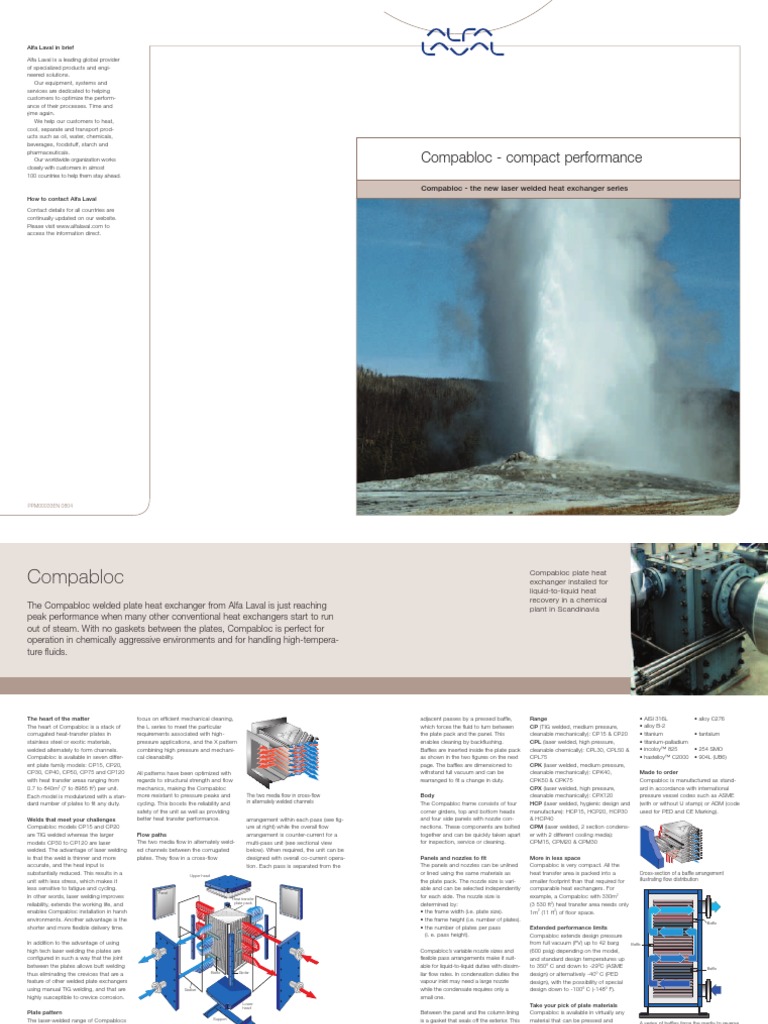 Compabloc Product Brochure Compact Performance | PDF | Heat Exchanger ...