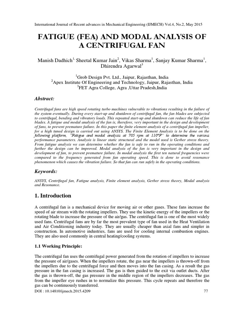Fatigue and Modal Analysis | PDF | Fatigue (Material) | Deformation ...