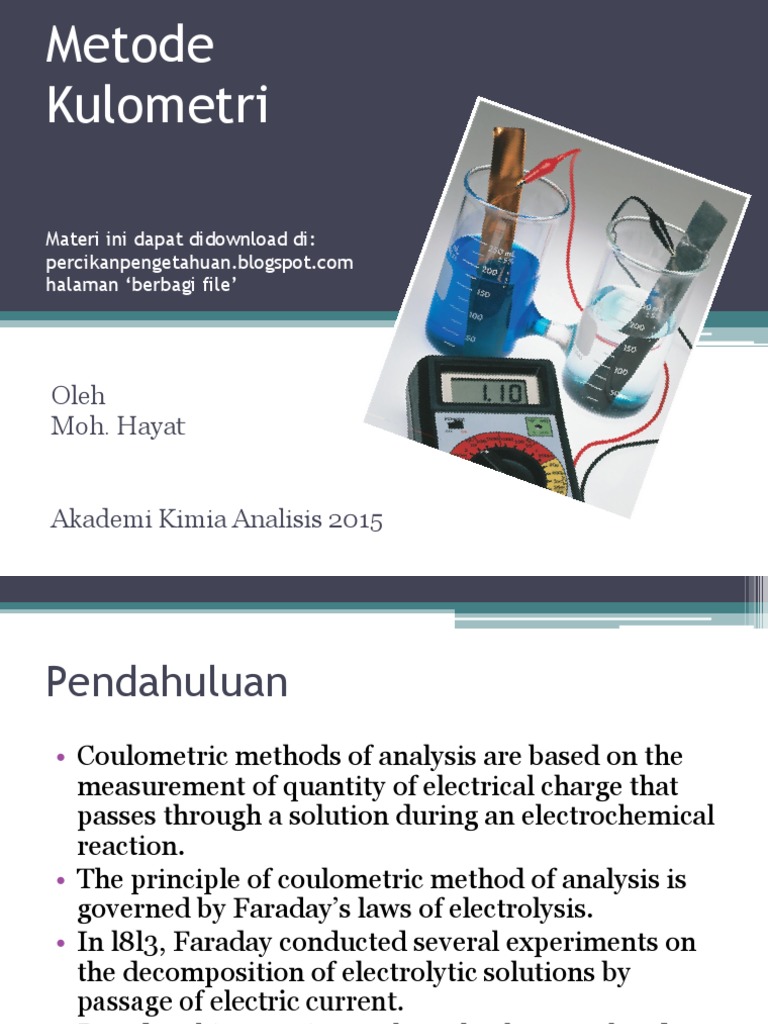 05 - Kulometri | PDF | Physical Chemistry | Physical Sciences