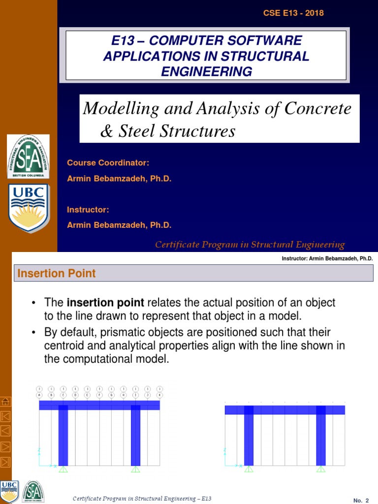 Modelling and Analysis of Concrete & Steel Structures: E13 - Computer Software Applications in ...