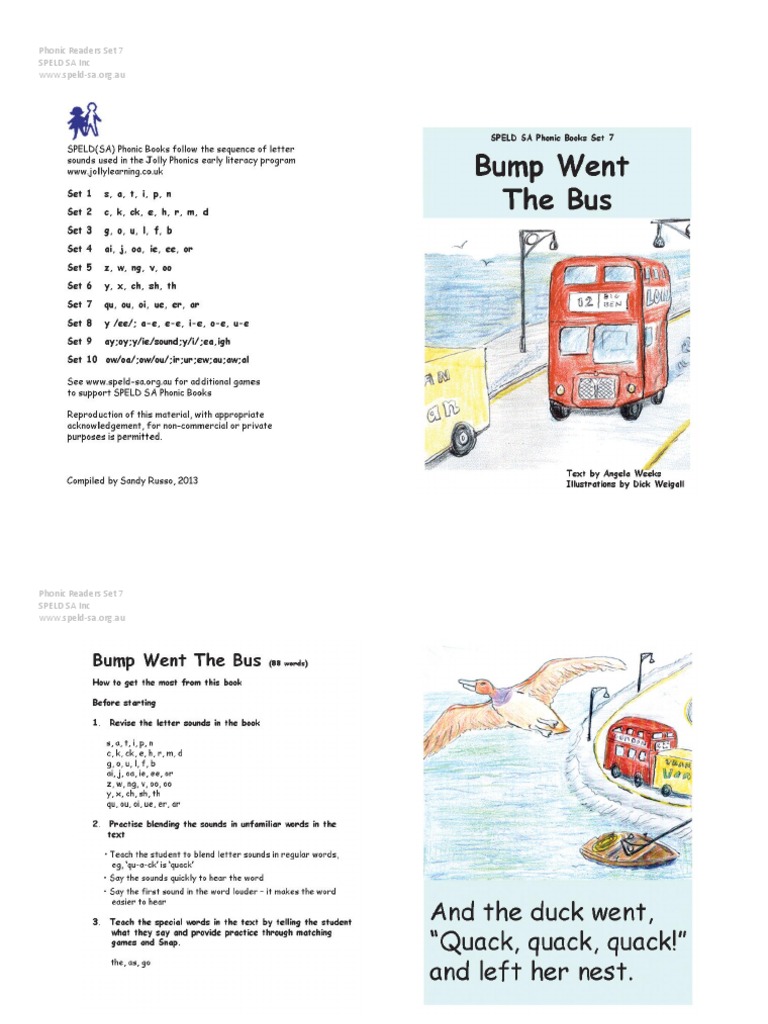 Bump Went The Bus Printable PDF | PDF