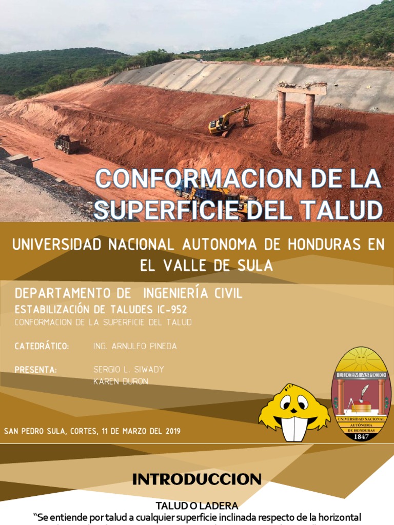 Conformacion de La Superficie Del Talud | PDF | Excavación (Arqueología ...