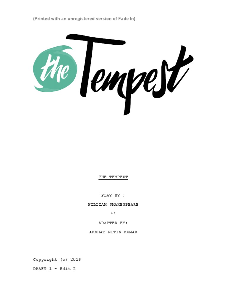 The Tempest | PDF | The Tempest | Shakespearean Characters