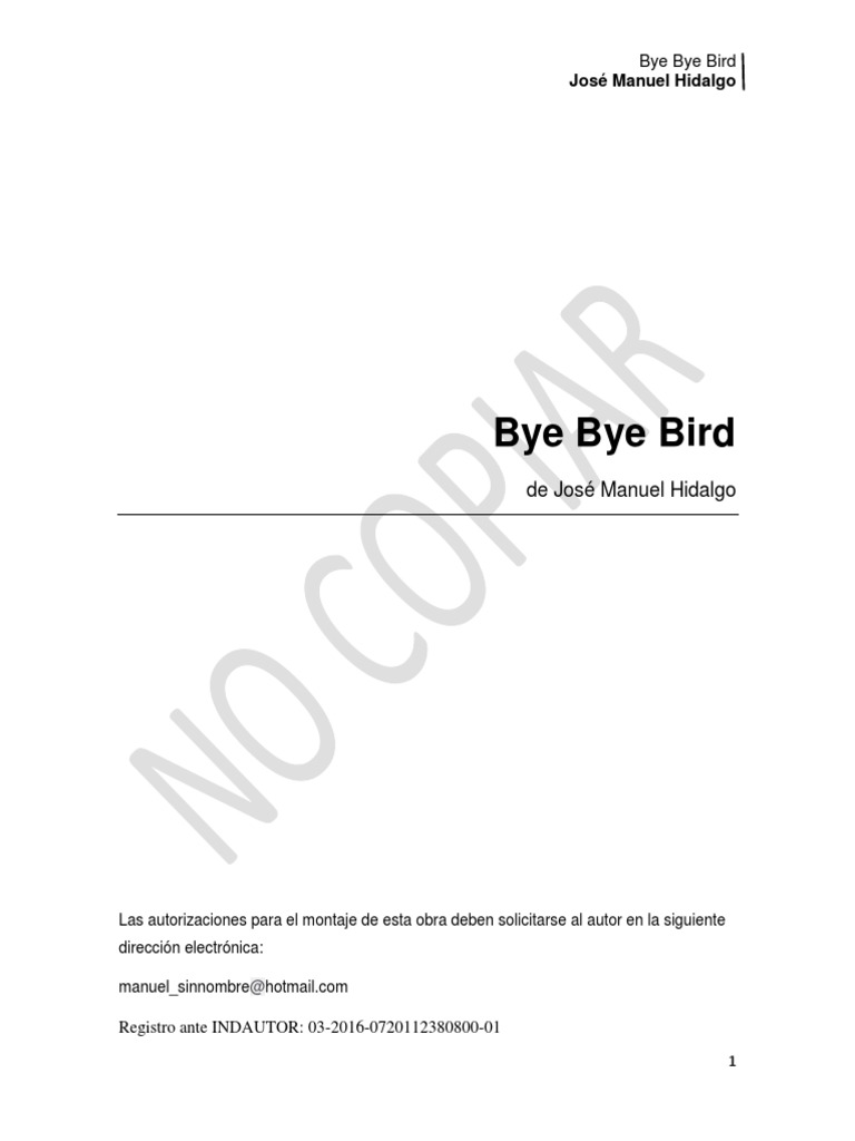 Bye Bye Bird José Manuel Hidalgo V2 | PDF | Bob Dylan | Ciudad de México