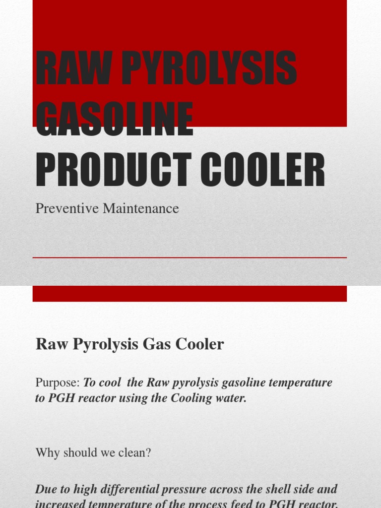 Raw Pyrolysis Gasoline Product Cooler | PDF | Heat Exchanger | Pipe ...