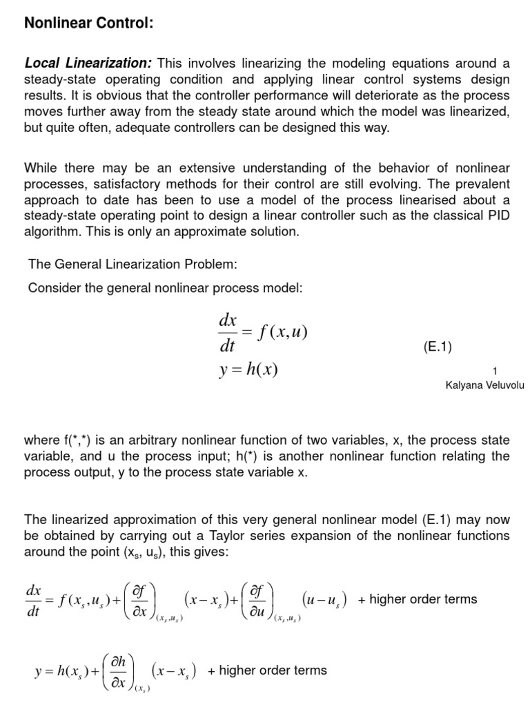 4NLC Methods F | PDF | Nonlinear System | Control Theory