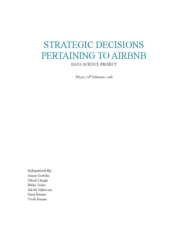 Data Science Project Report | PDF | Airbnb | Hypertext