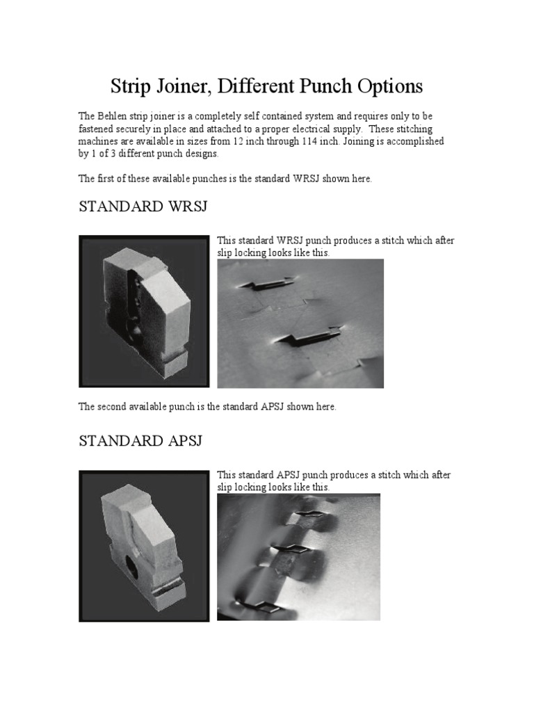 Punch Style Information | PDF