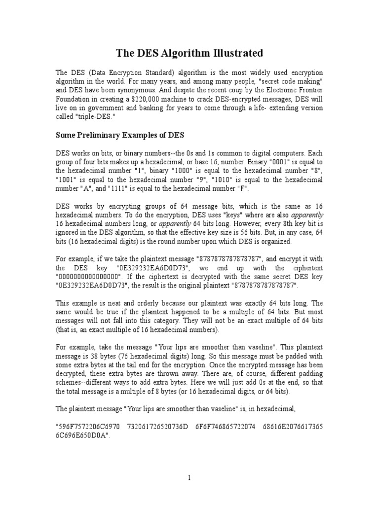 The DES Algorithm Illustrated | PDF | Cryptography | Security Engineering