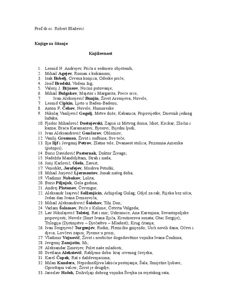 Knjige Za Citanje | PDF