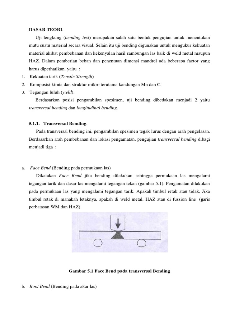 Uji Bending Teori Dasar | PDF