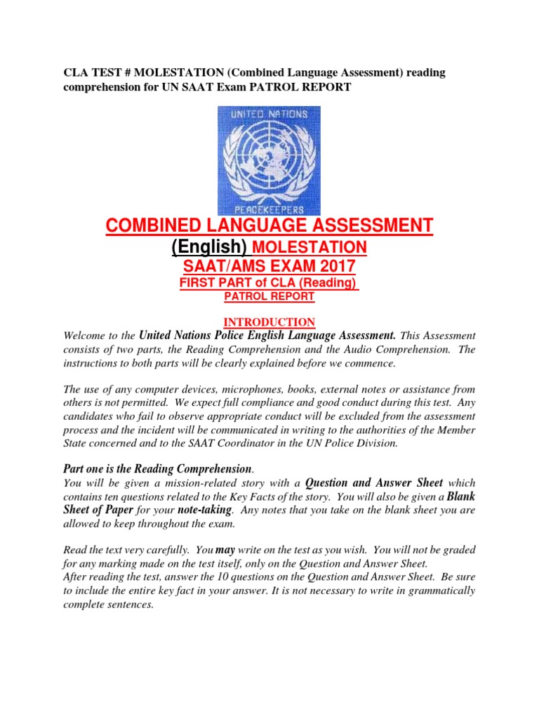 Cla Te10 | PDF | Question | Test (Assessment)