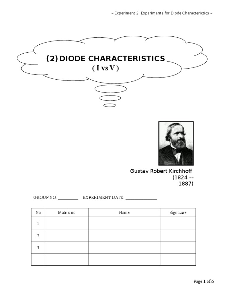 LAB 2-Diode Characteristics | PDF | Diode | Semiconductors