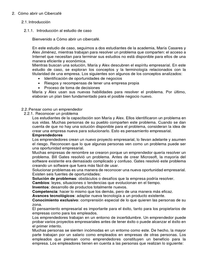 Cómo abrir un cibercafé exitoso | PDF | Internet | Iniciativa empresarial