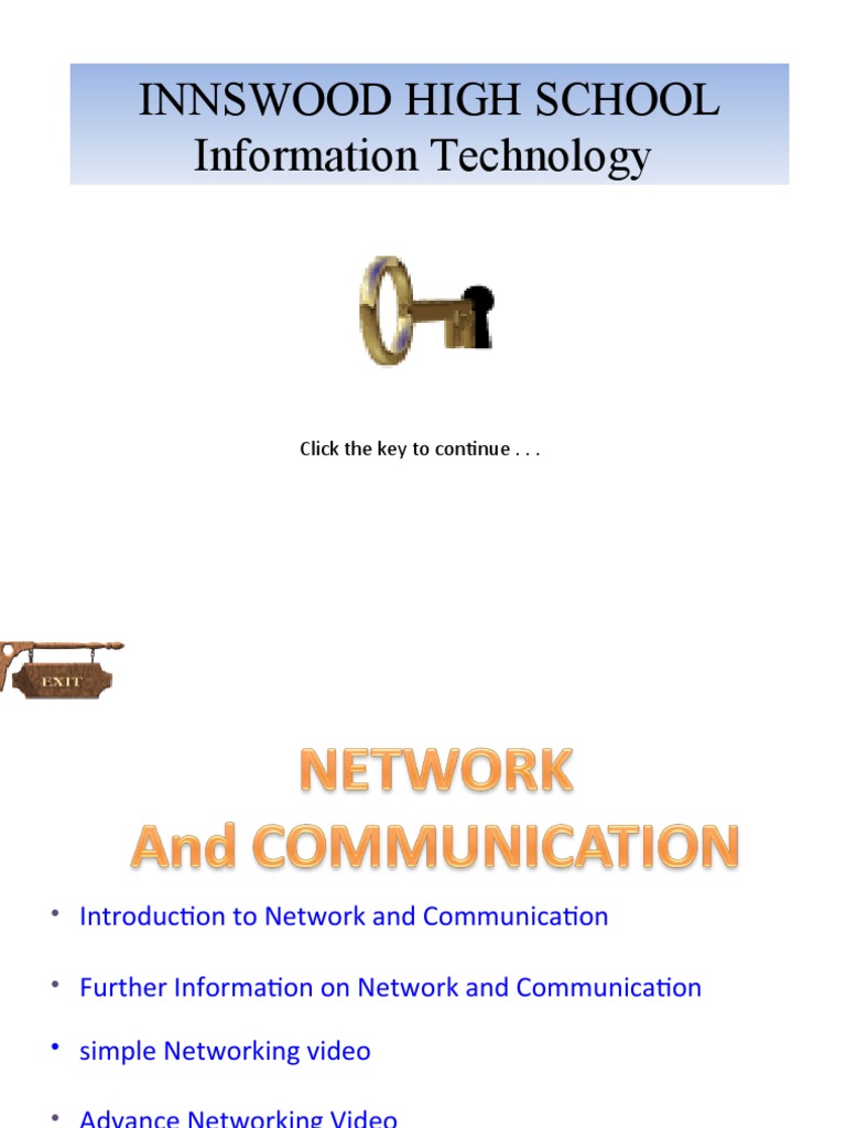 Innswood High School Information Technology: Click The Key To Continue ...