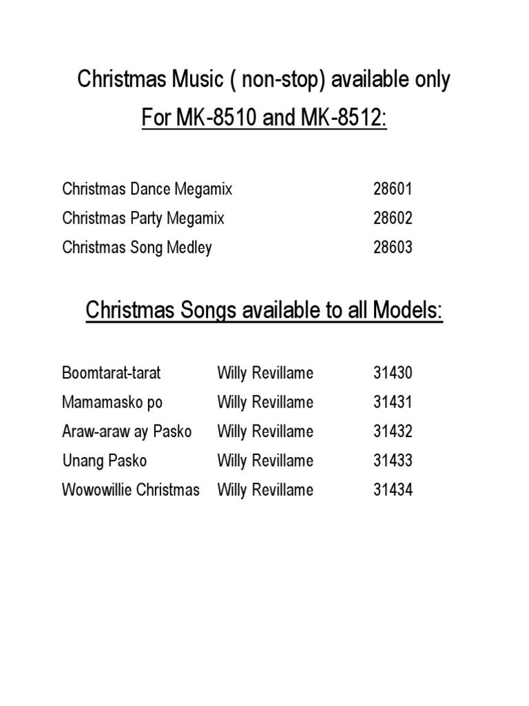 Excel Song List | PDF