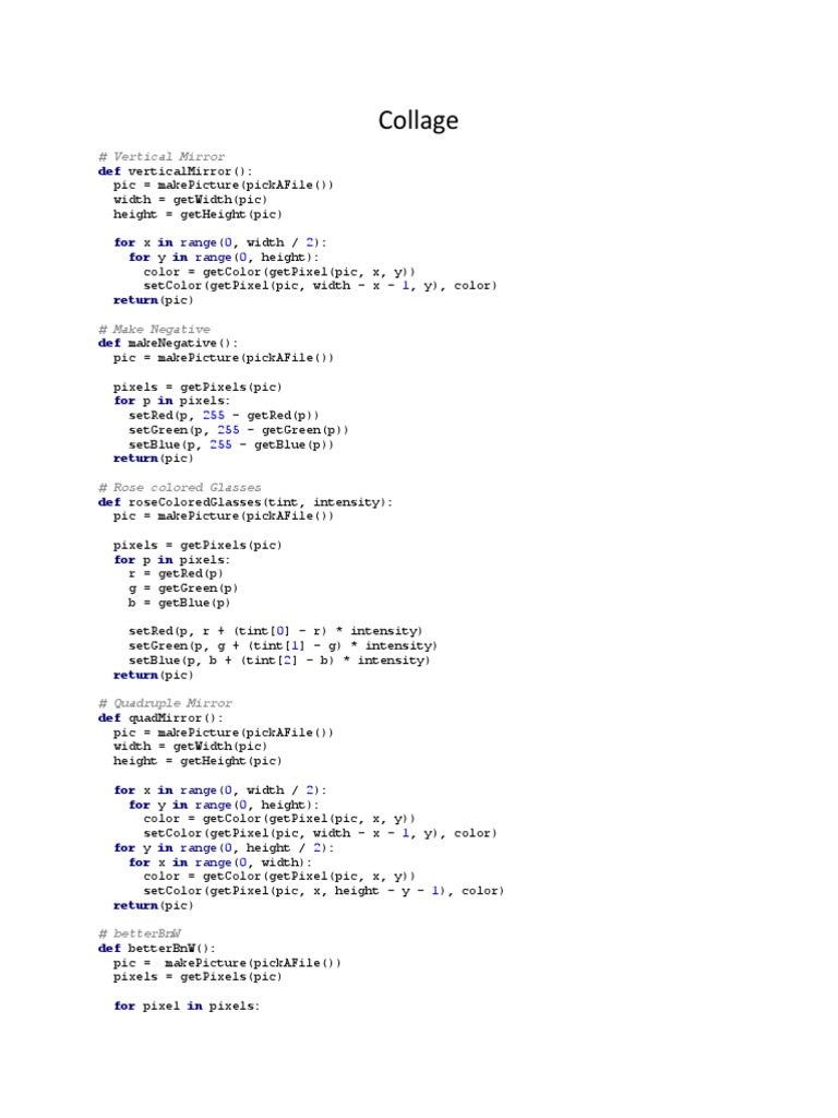 Collage Code | PDF | Electronic Engineering | Imaging