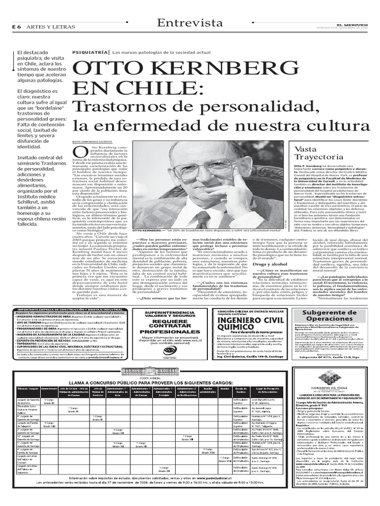 (Otto Kernberg) The Inseparable Nature of Love and | PDF | Teoría de ...