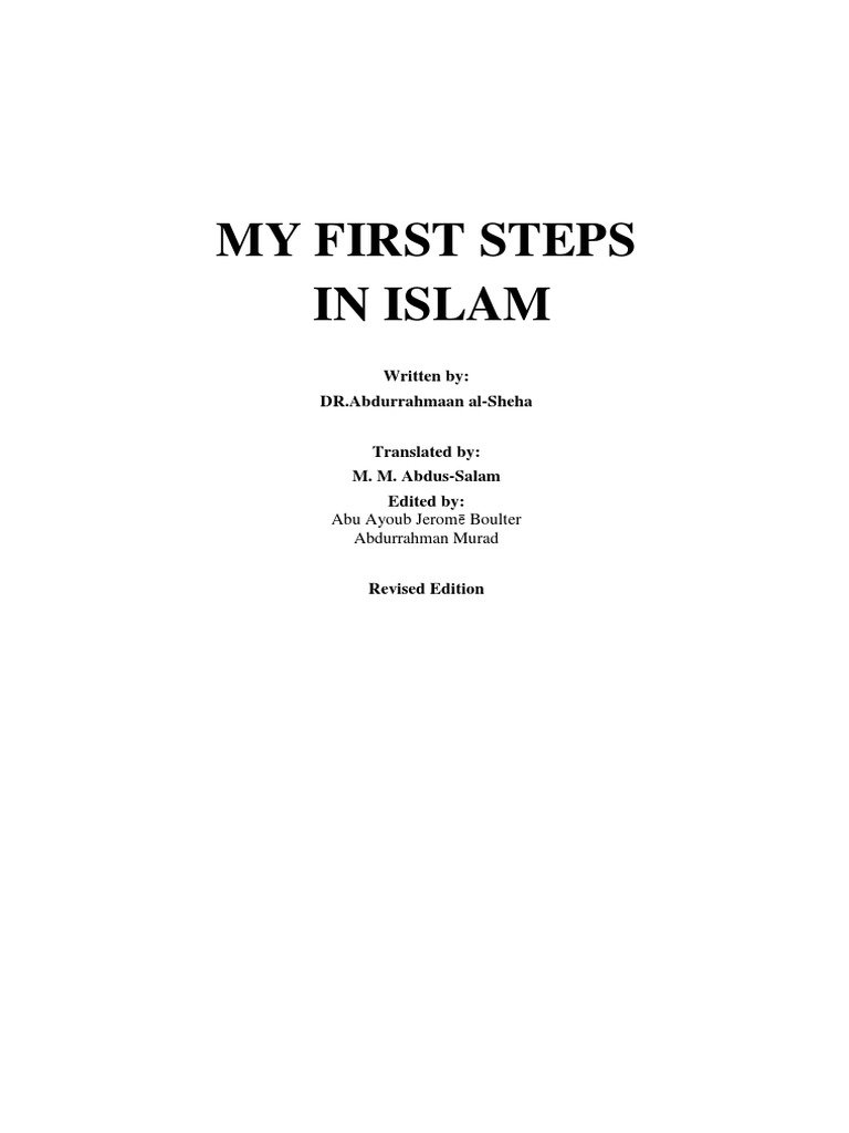 My First Steps in Islam | PDF | Prophets And Messengers In Islam ...