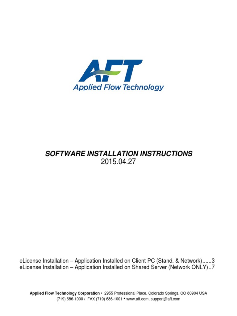AFT Standard ELicense Installation Instructions | PDF | Personal ...