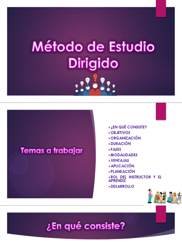 Método de Estudio Dirigido: Guía Completa | PDF | Aprendizaje | Maestros