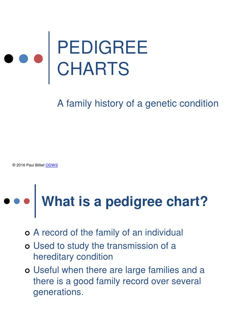 Pedigree Charts: A Family History of A Genetic Condition | PDF ...