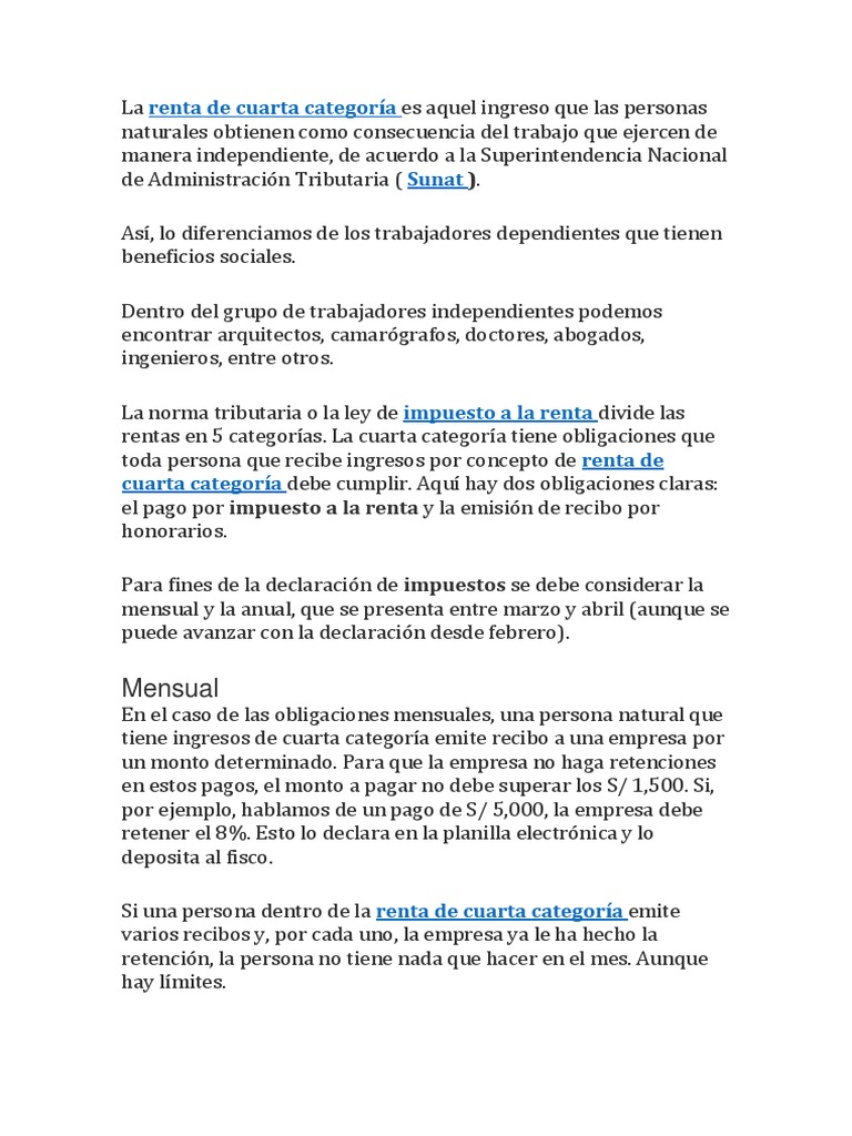 Renta | PDF | Impuesto sobre la renta | Impuestos