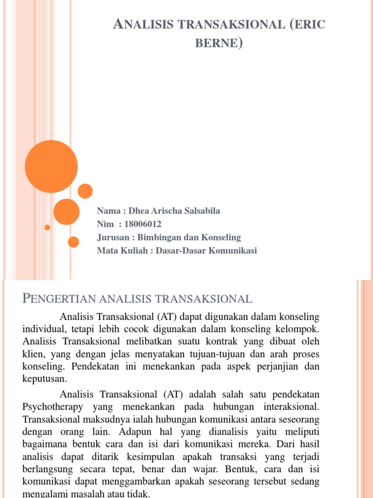 Analisis Transaksional (Eric Berne) | PDF