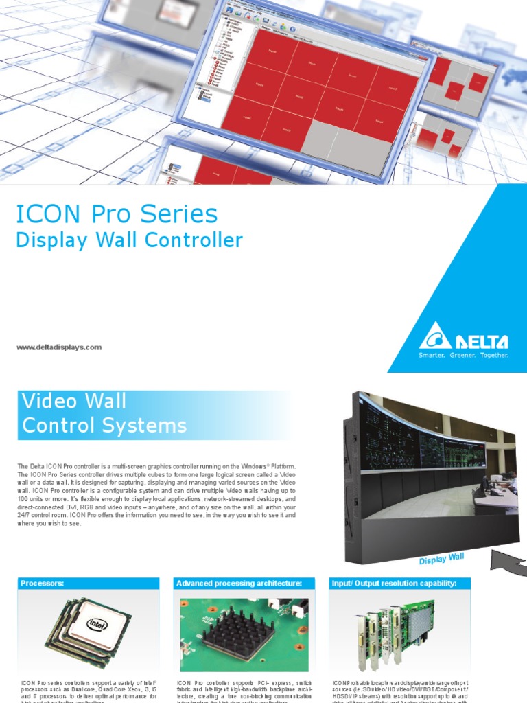 Brochure Delta iConPro Controller PDF | PDF | Icon (Computing) | Video