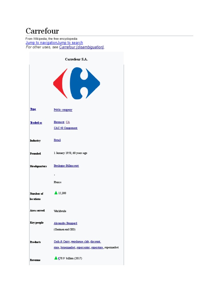 Carrefour | PDF | Retailing | Retailers