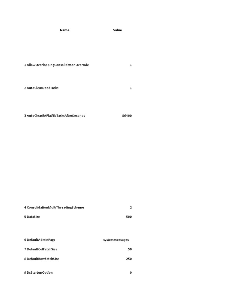 Configuration Settings for an Essbase Database | PDF | Cache (Computing) | Random Access Memory
