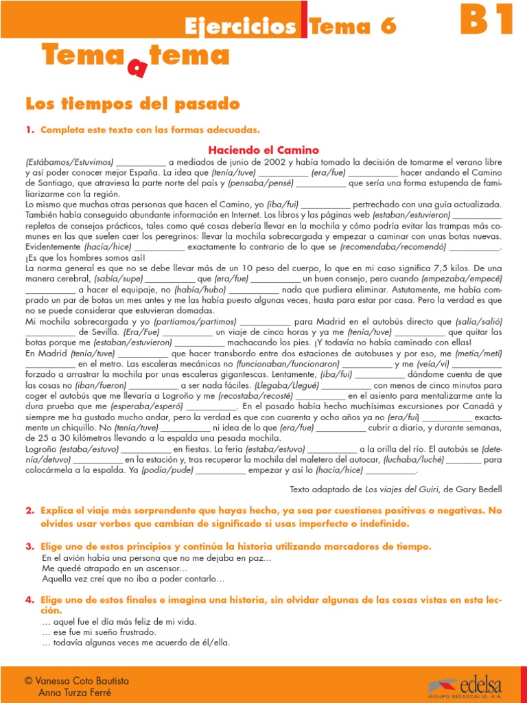 TemaatemaB1 Ejercicios Tema6 PDF | PDF | Ocio