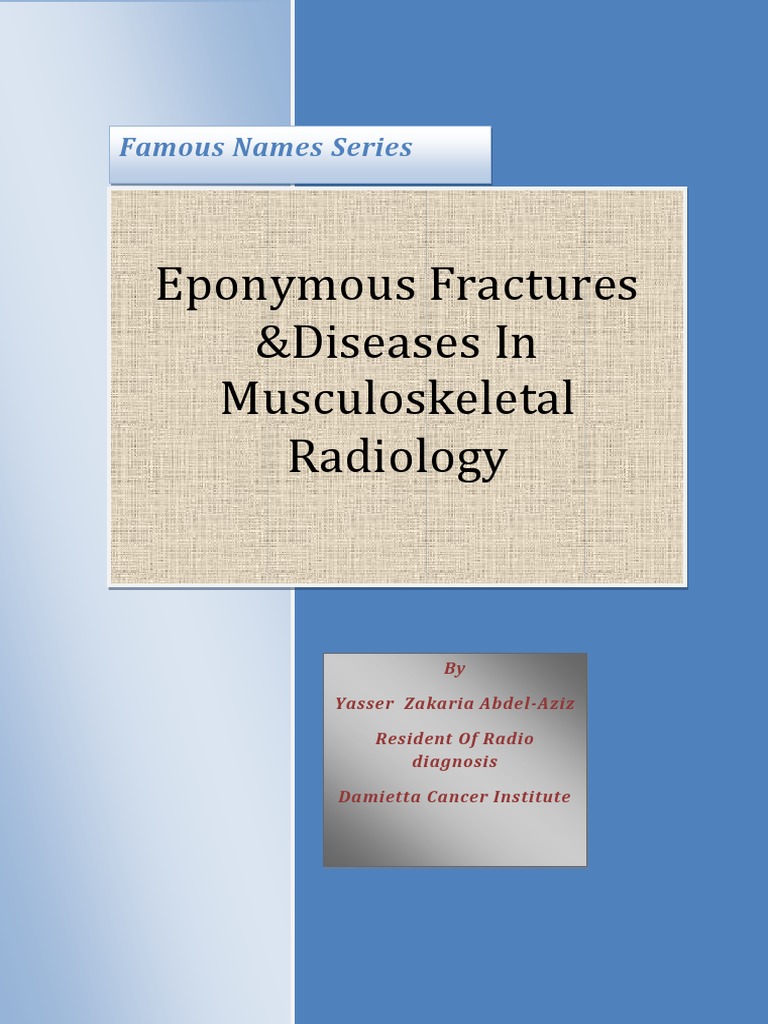 Eponymous Fractures and Diseases of MSK Radiology PDF | PDF ...
