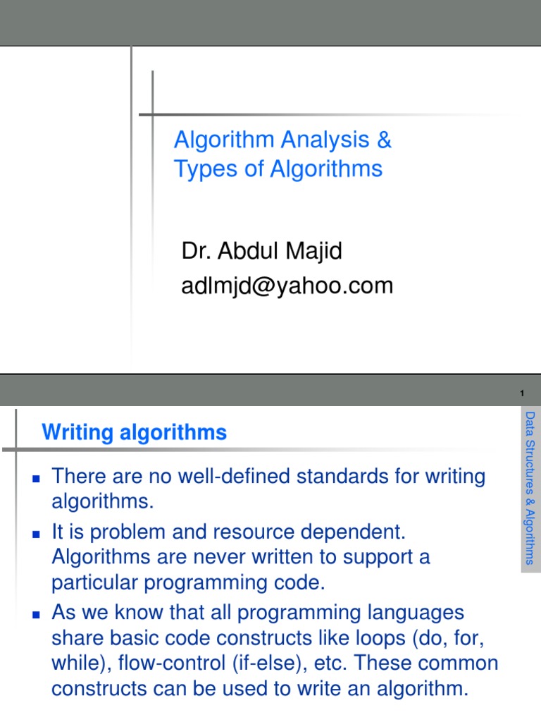 Algorithm Analysis & Types of Algorithms | PDF | Time Complexity ... Algorithm Analysis & Types of Algorithms | PDF | Time Complexity ...