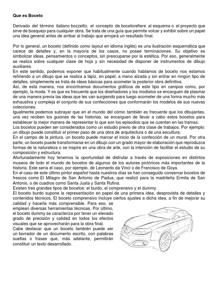 BOCETOS | PDF | Medios de arte | Dibujos animados