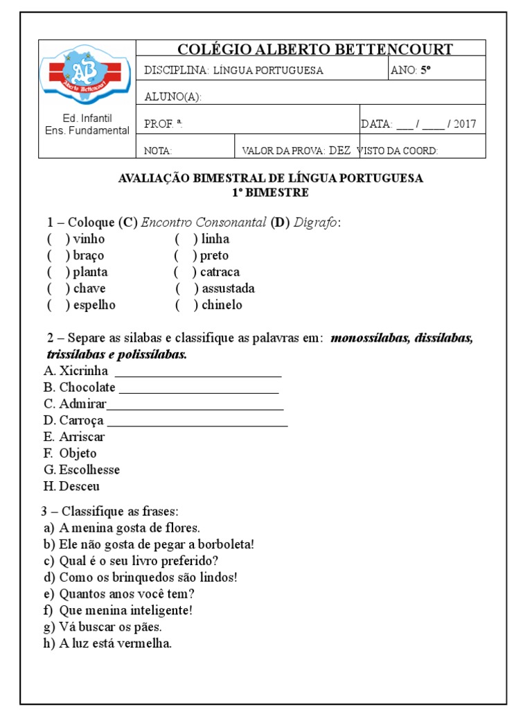 Modelo de Prova | PDF | Natureza