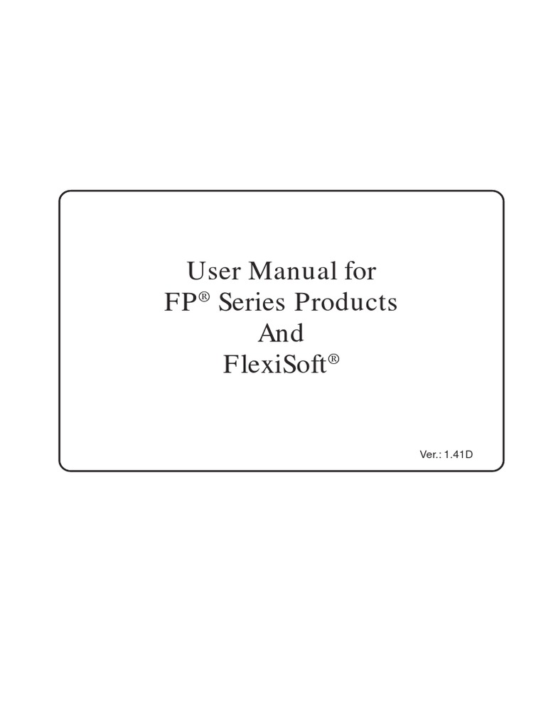 FP Flexisoft User Manual PDF | PDF | Programmable Logic Controller ...