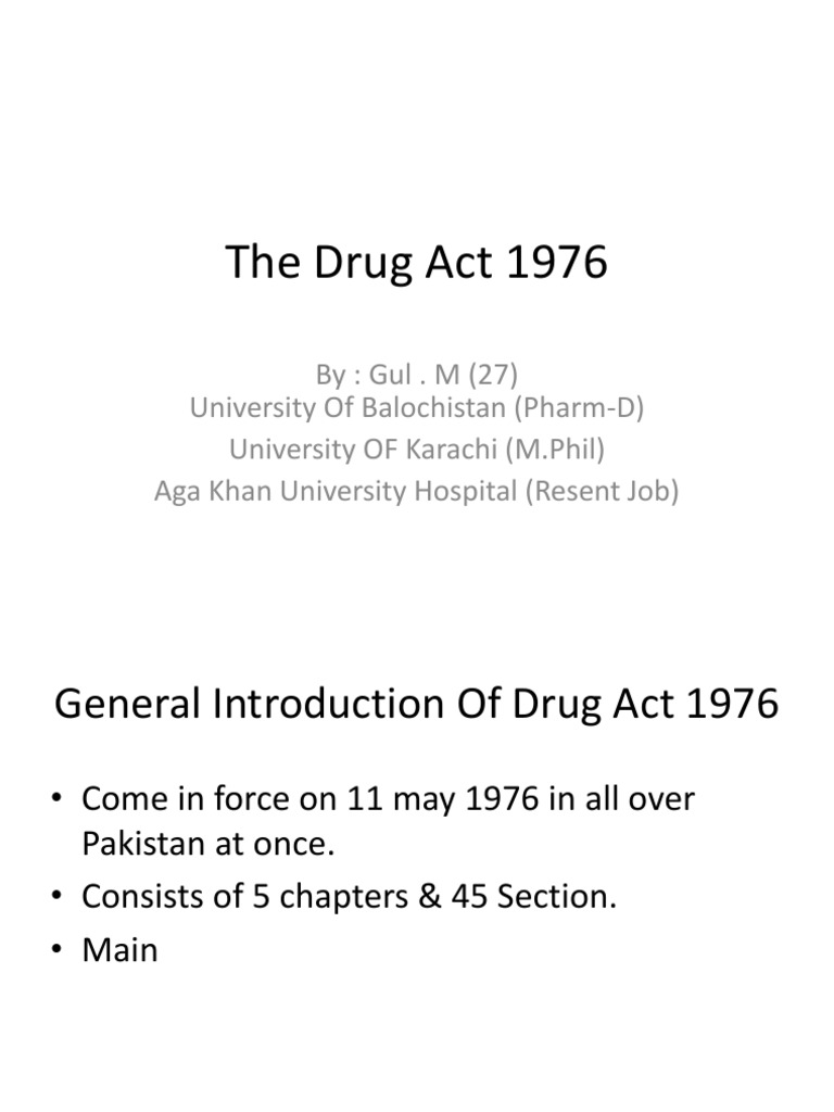 The Drug Act 1976 | PDF | Federal Government Of The United States | Invoice
