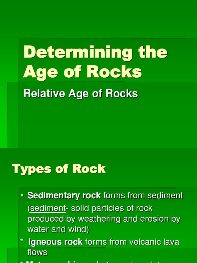 Determining Rock Ages and Types | PDF | Rock (Geology) | Sedimentary Rock