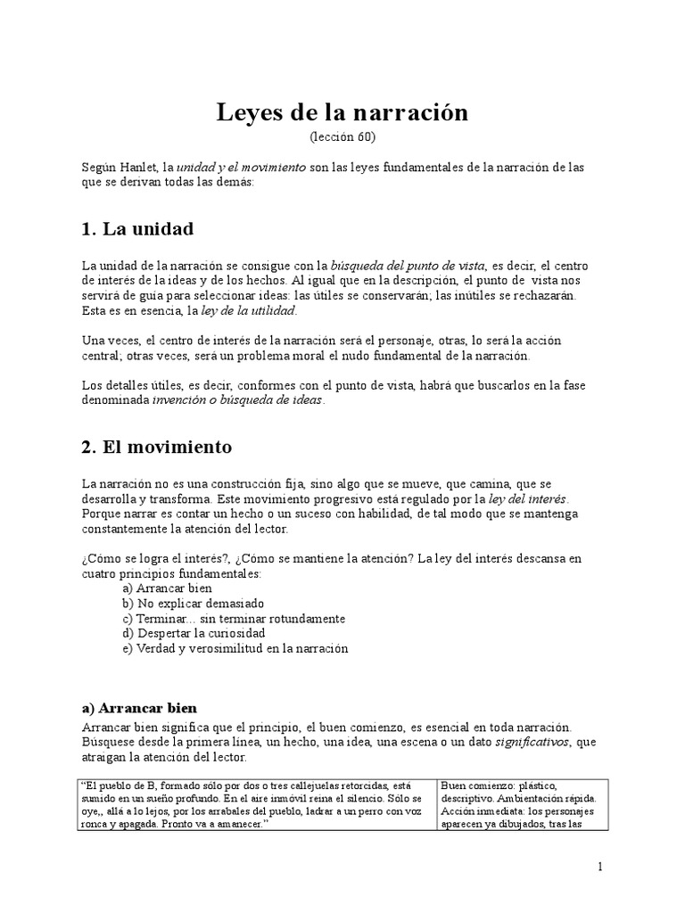 Leyes de La Narración y El Ritmo | PDF | Verdad | Realidad