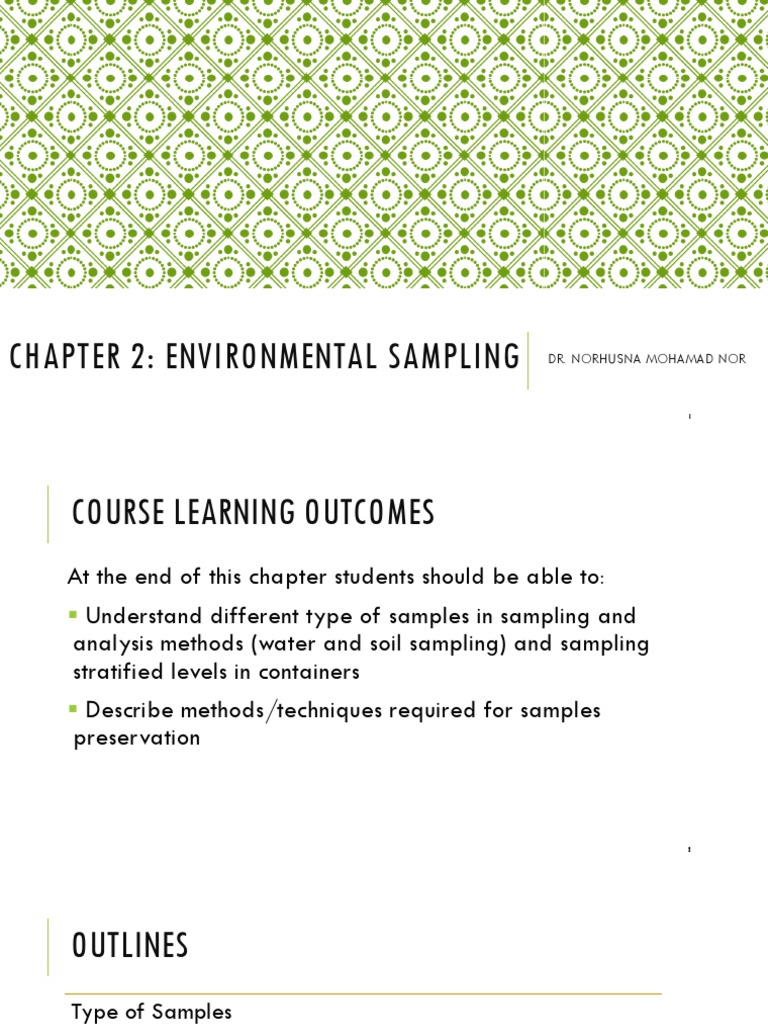 Chapter 2 - Environmental Sampling | PDF | Sampling (Statistics ...