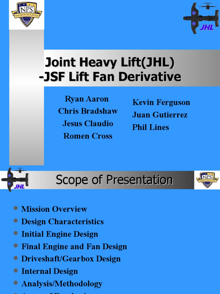 Joint Heavy Lift (JHL) - JSF Lift Fan Derivative | PDF | Turbine | Nozzle