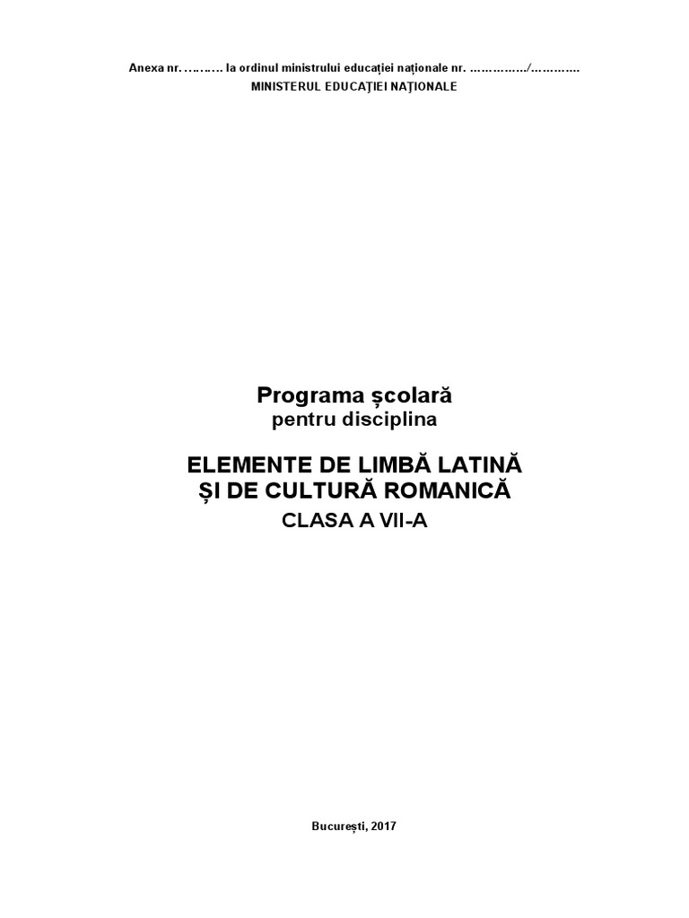 Elemente de Limba Latina Si de Cultura Romanica PDF | PDF