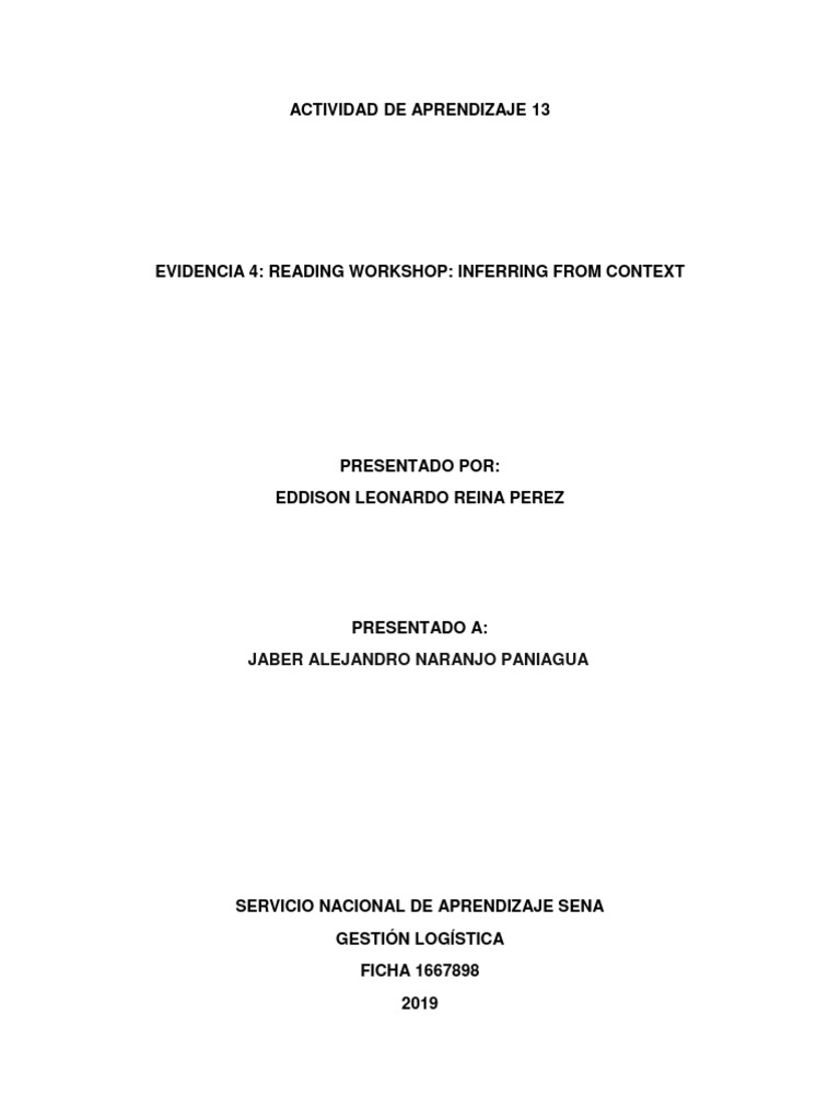 Reading Workshop | PDF | Supply Chain | Retail