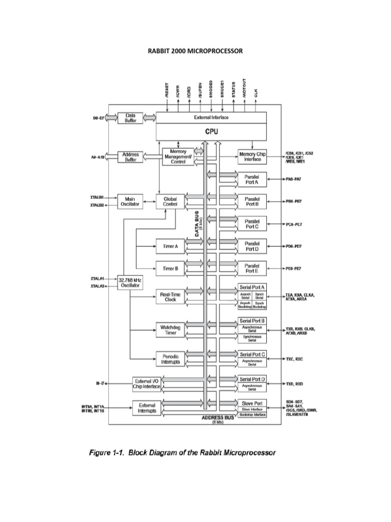 Rabbit 2000 Microprocessor | PDF | Poco | Microprocesador