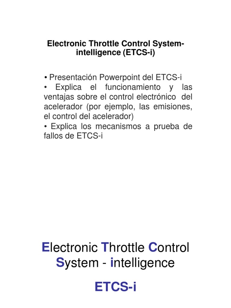 Tab 9 - Electronic Throttle Control System - How It Works | PDF
